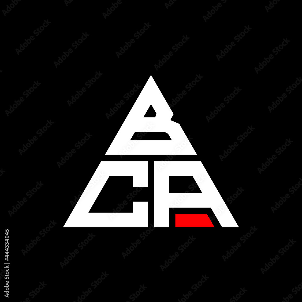 BCA triangle letter logo design with triangle shape. BCA triangle logo ...