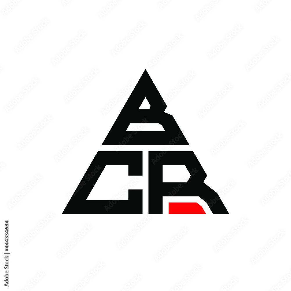 BCR triangle letter logo design with triangle shape. BCR triangle logo ...