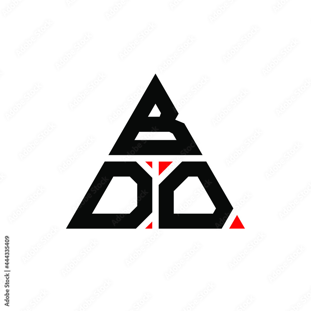 BDO triangle letter logo design with triangle shape. BDO triangle logo ...