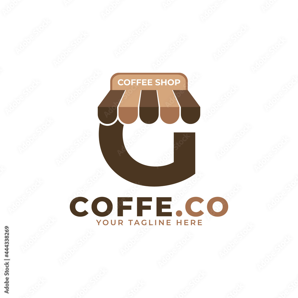 Coffee Time. Modern Initial Letter G Coffee Shop Logo Vector ...