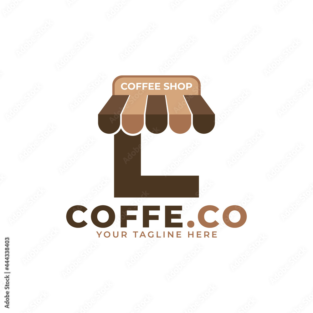 Coffee Time. Modern Initial Letter L Coffee Shop Logo Vector ...