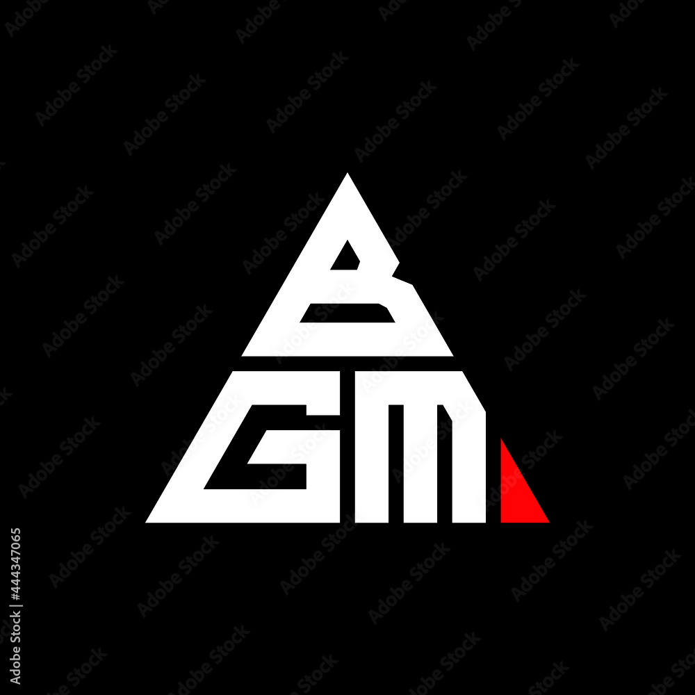 BGM triangle letter logo design with triangle shape. BGM triangle logo ...