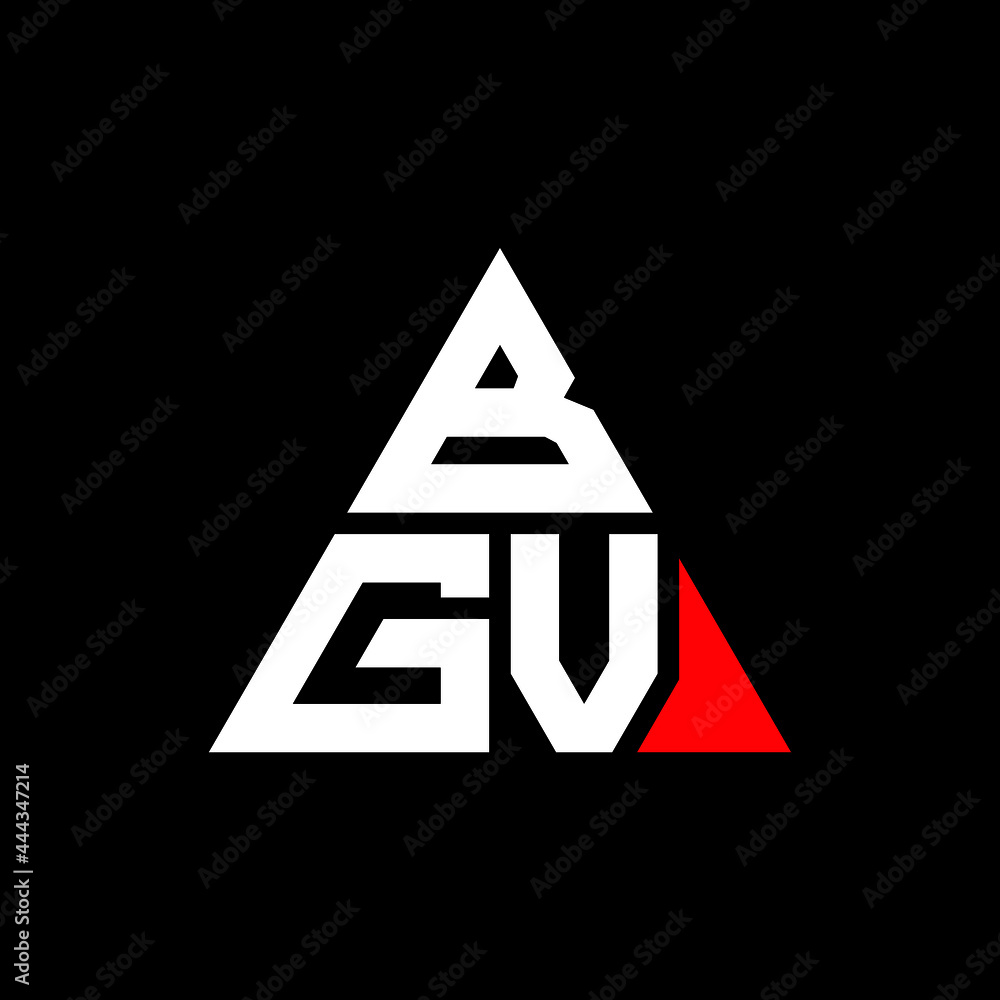 BGV triangle letter logo design with triangle shape. BGV triangle logo ...