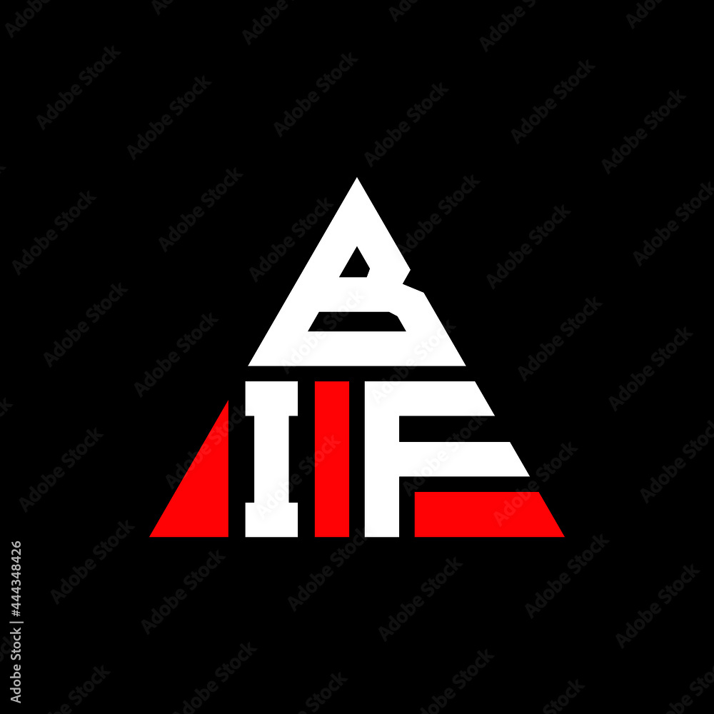 BIF triangle letter logo design with triangle shape. BIF triangle logo ...