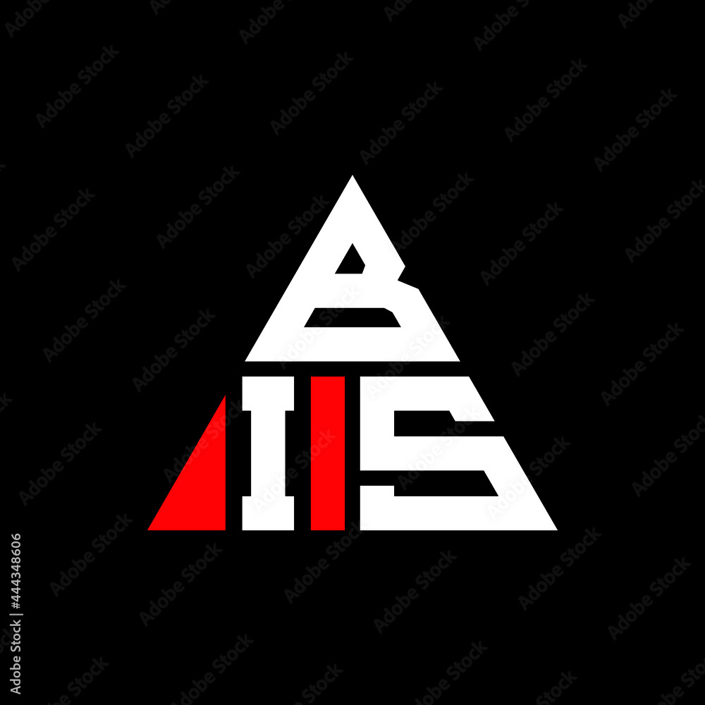 BIS triangle letter logo design with triangle shape. BIS triangle logo ...