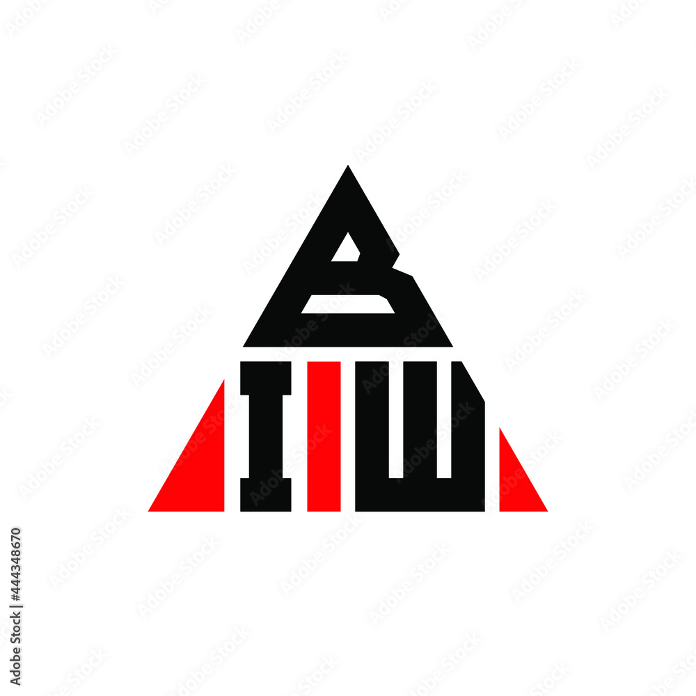 BIW triangle letter logo design with triangle shape. BIW triangle logo ...