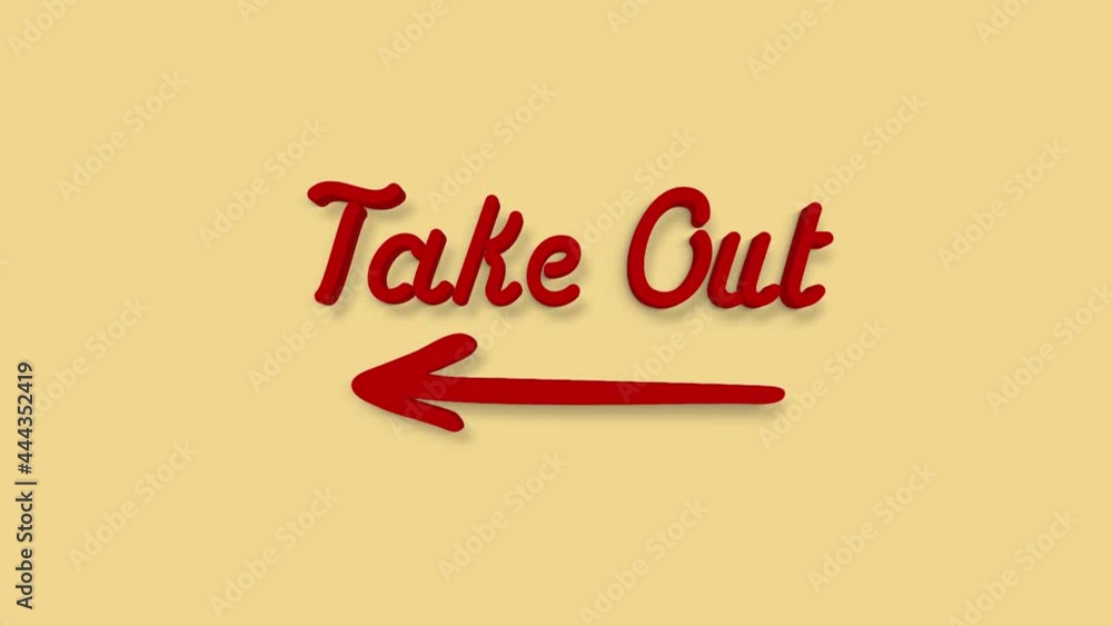 Vidéo Stock Take out text with red arrow shape showing direction. 4k ...