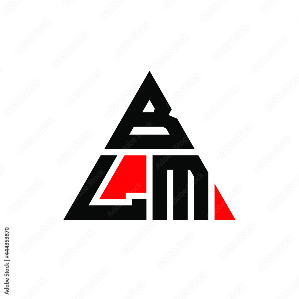 BLM triangle letter logo design with triangle shape. BLM triangle logo ...