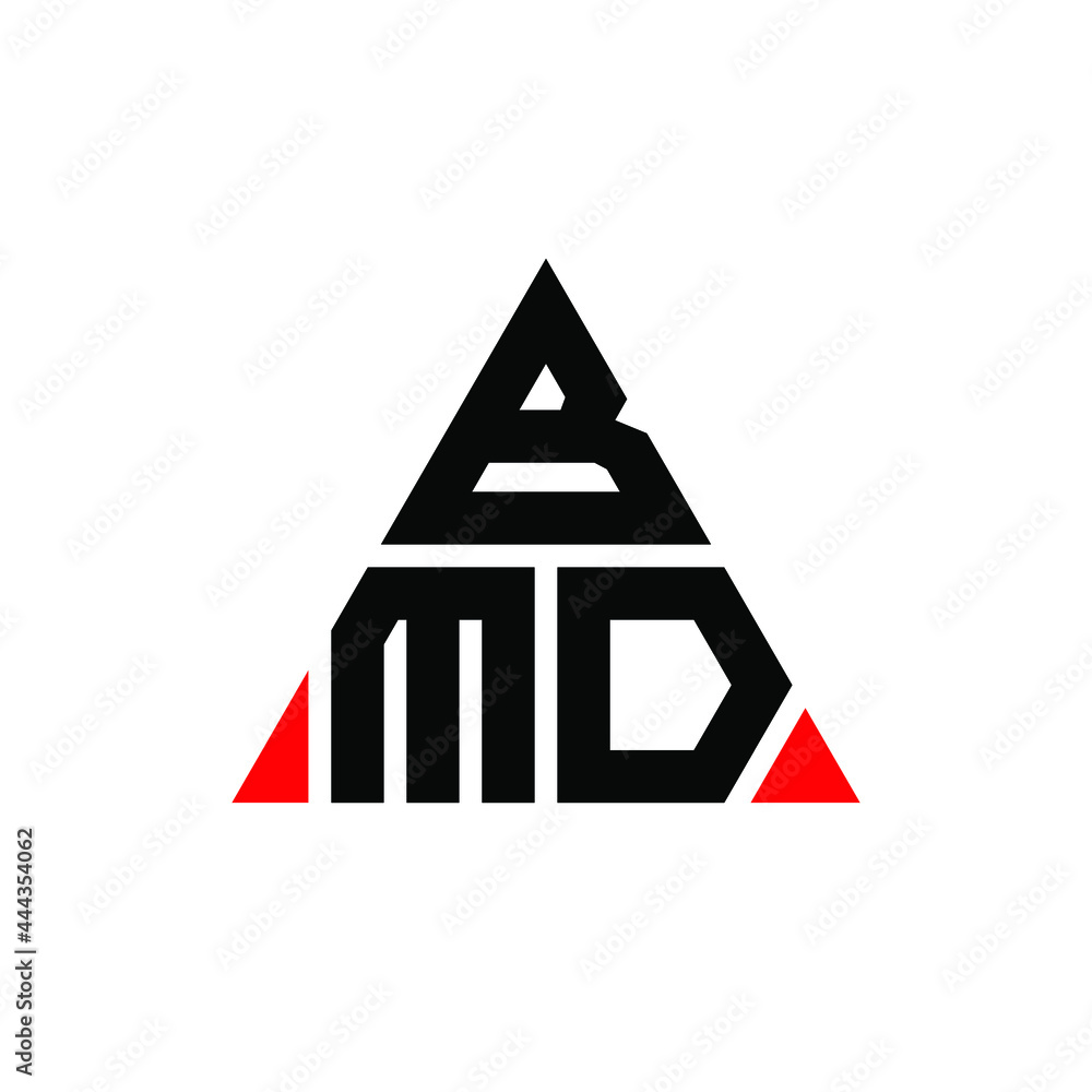 BMD triangle letter logo design with triangle shape. BMD triangle logo ...