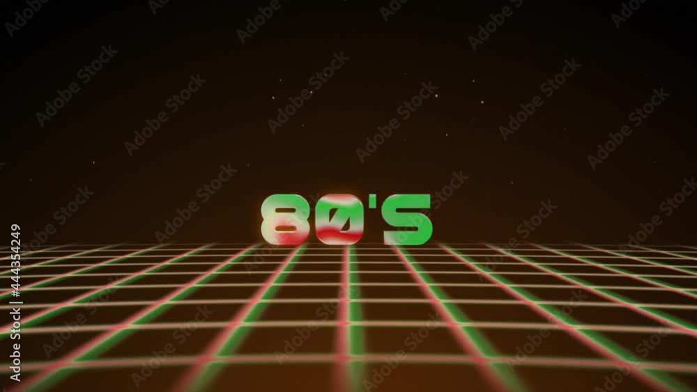 Synthwave wireframe net 80s. Retro futurism background. 3d illustration ...