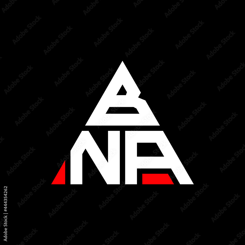 BNA triangle letter logo design with triangle shape. BNA triangle logo ...