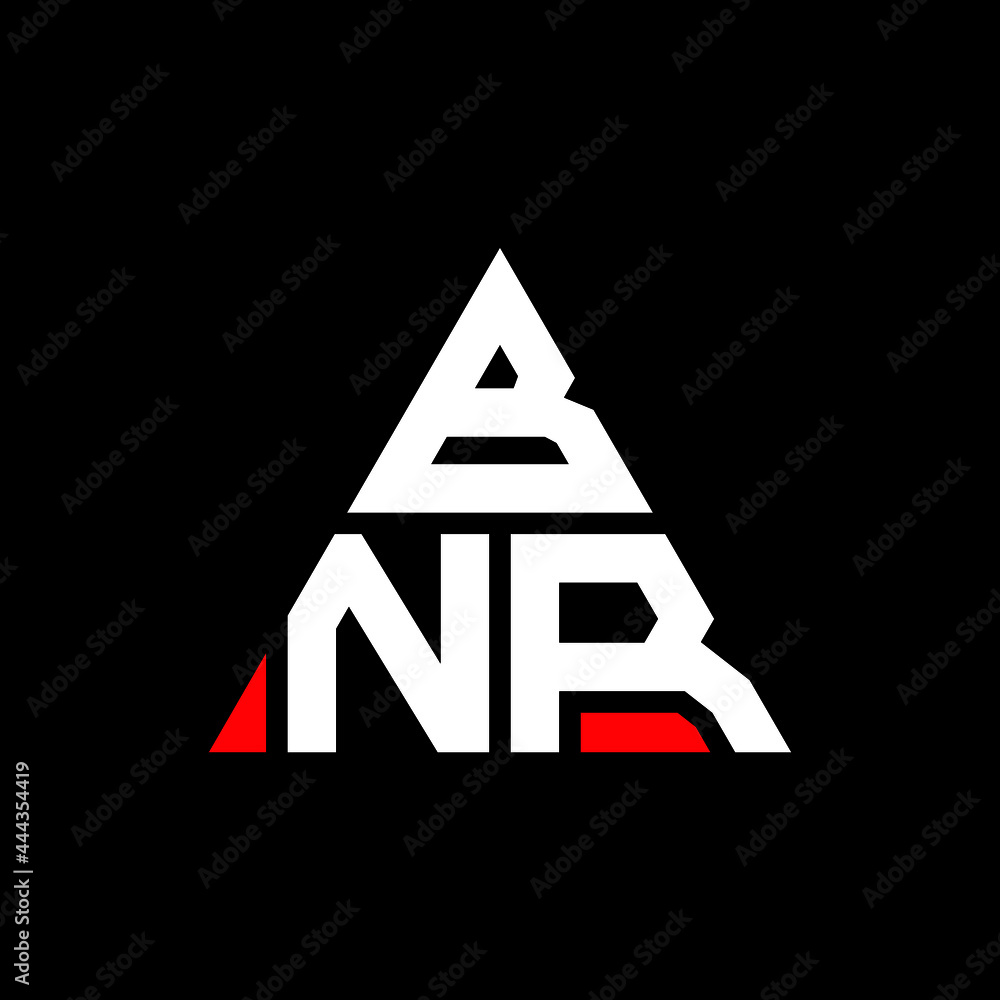 BNR triangle letter logo design with triangle shape. BNR triangle logo ...
