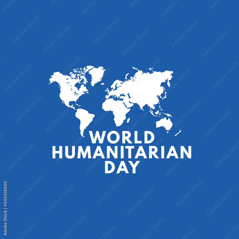 world humanitarian day and world map Stock Vector | Adobe Stock