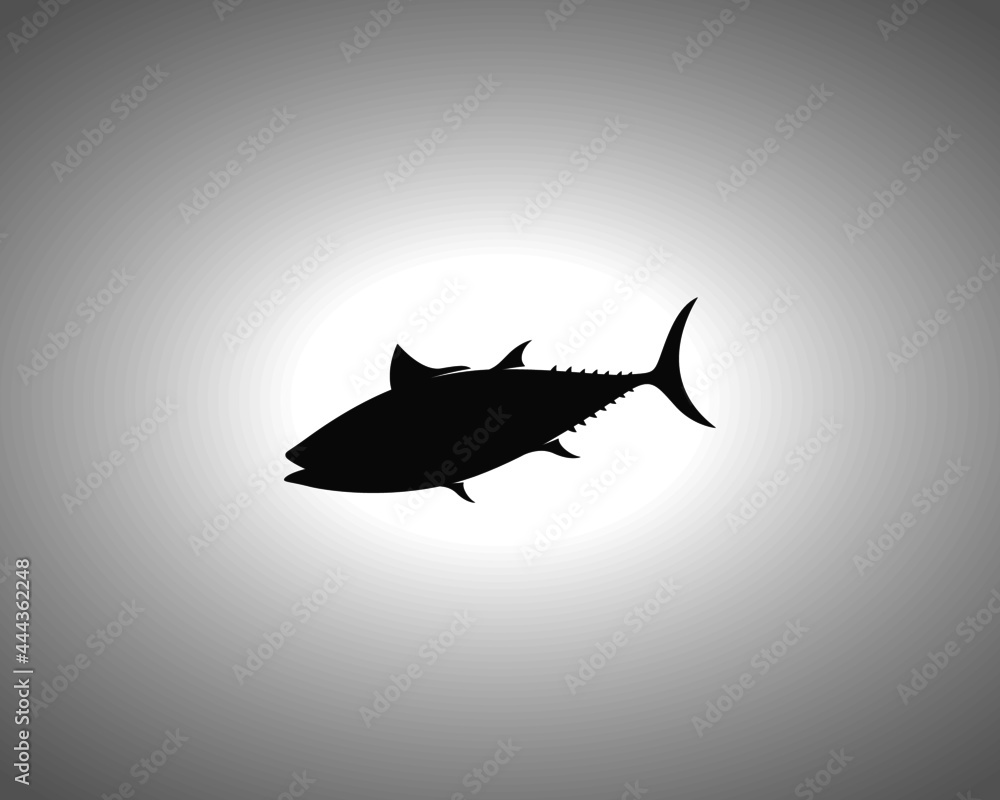 Tuna Silhouette. Isolated Vector Animal Template for Logo Company, Icon ...