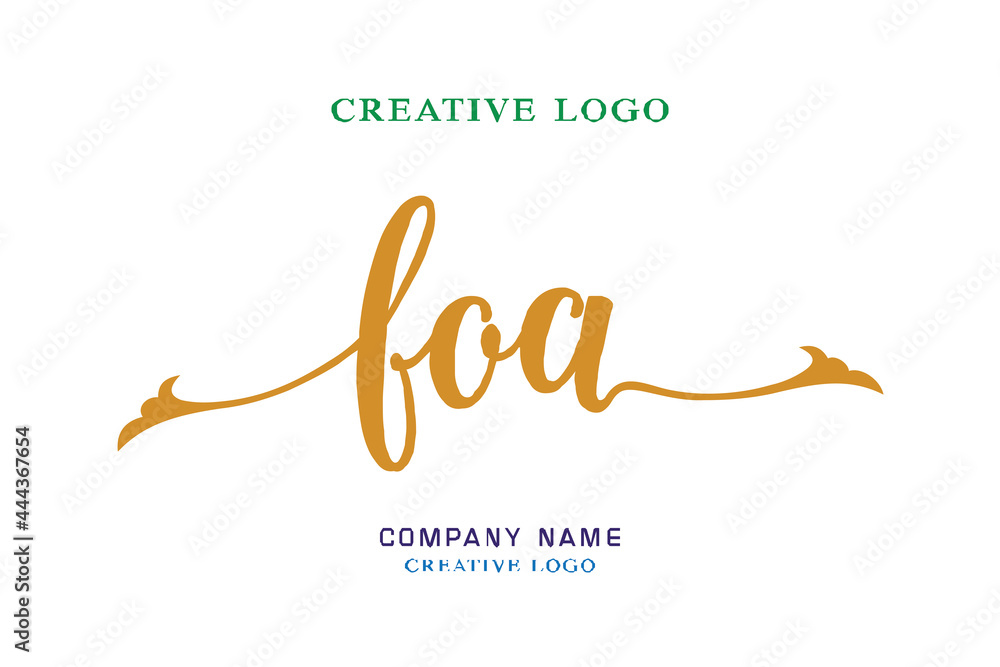 FOA lettering logo is simple, easy to understand and authoritative ...