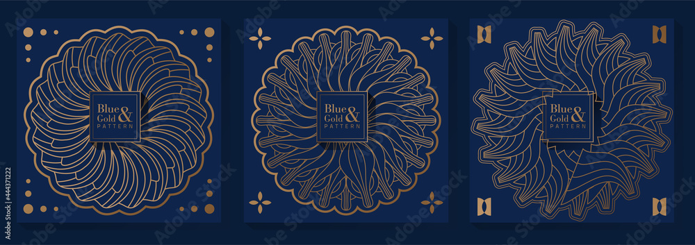 Blue and Gold pattern Stock Vector | Adobe Stock