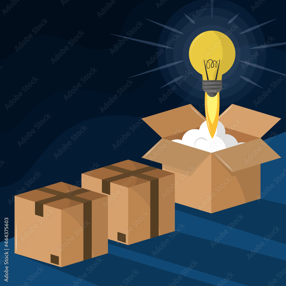 think outside the box Stock Vector | Adobe Stock