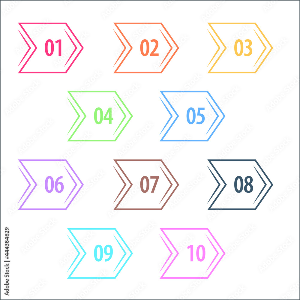 Colorful info-graphic numbers can be use to create presentation. Bullet ...