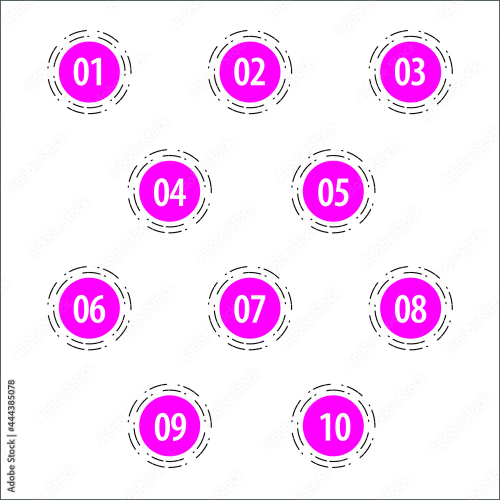 Colorful info-graphic numbers can be use to create presentation. Bullet ...