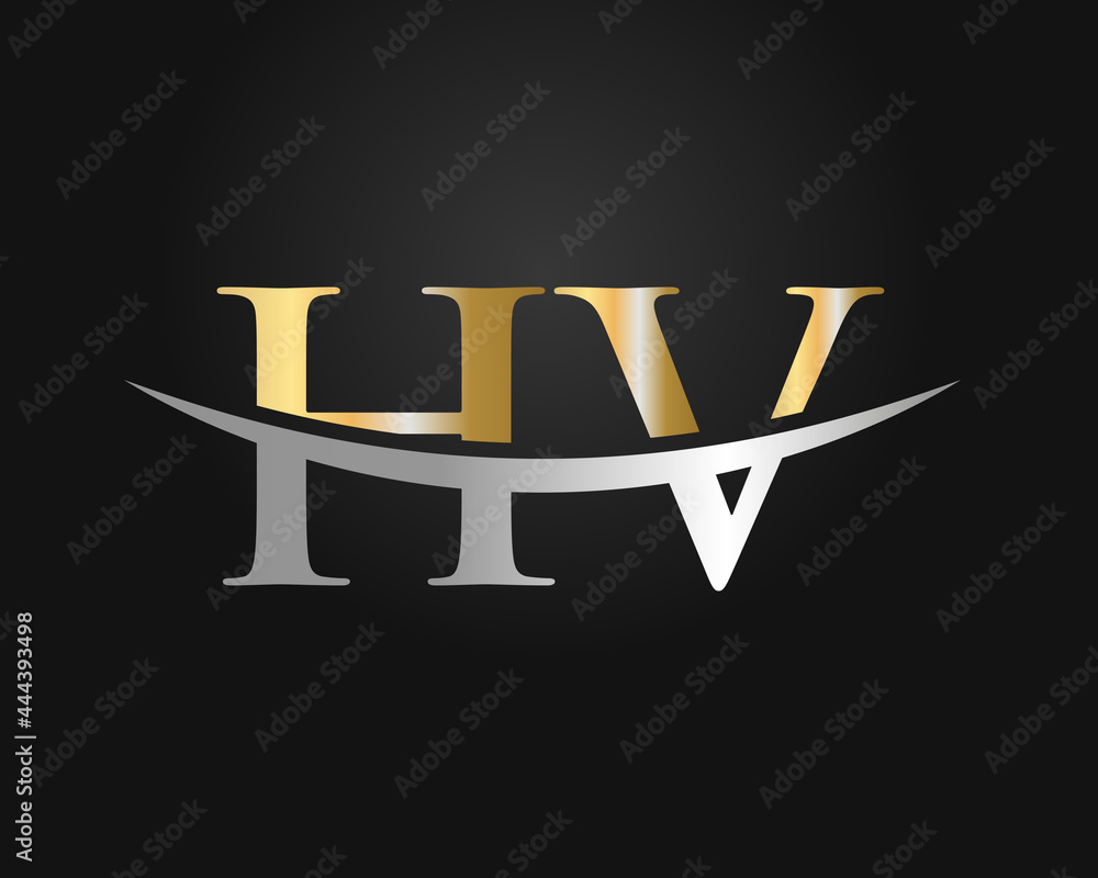 Initial HV logo. HV letter logo design vector template Stock Vector ...