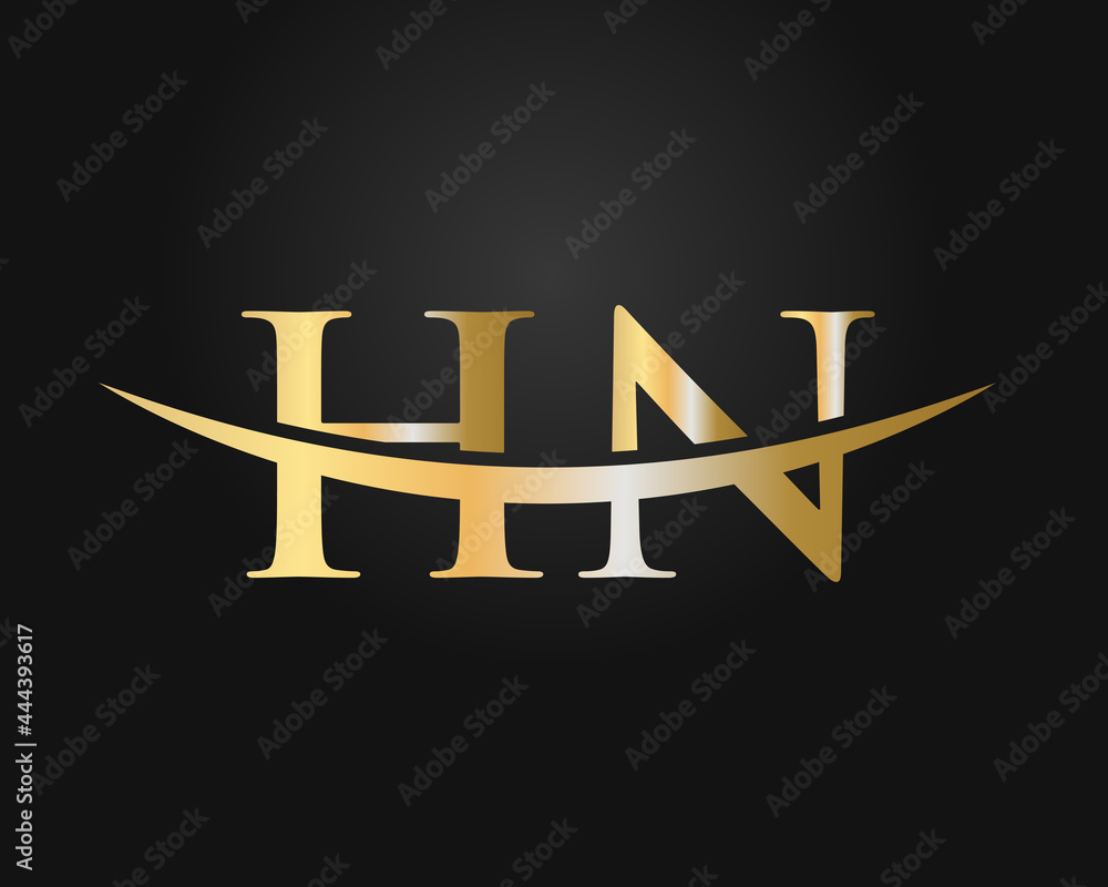 Premium Letter HN Logo Design. HN letter logo design with modern trendy ...