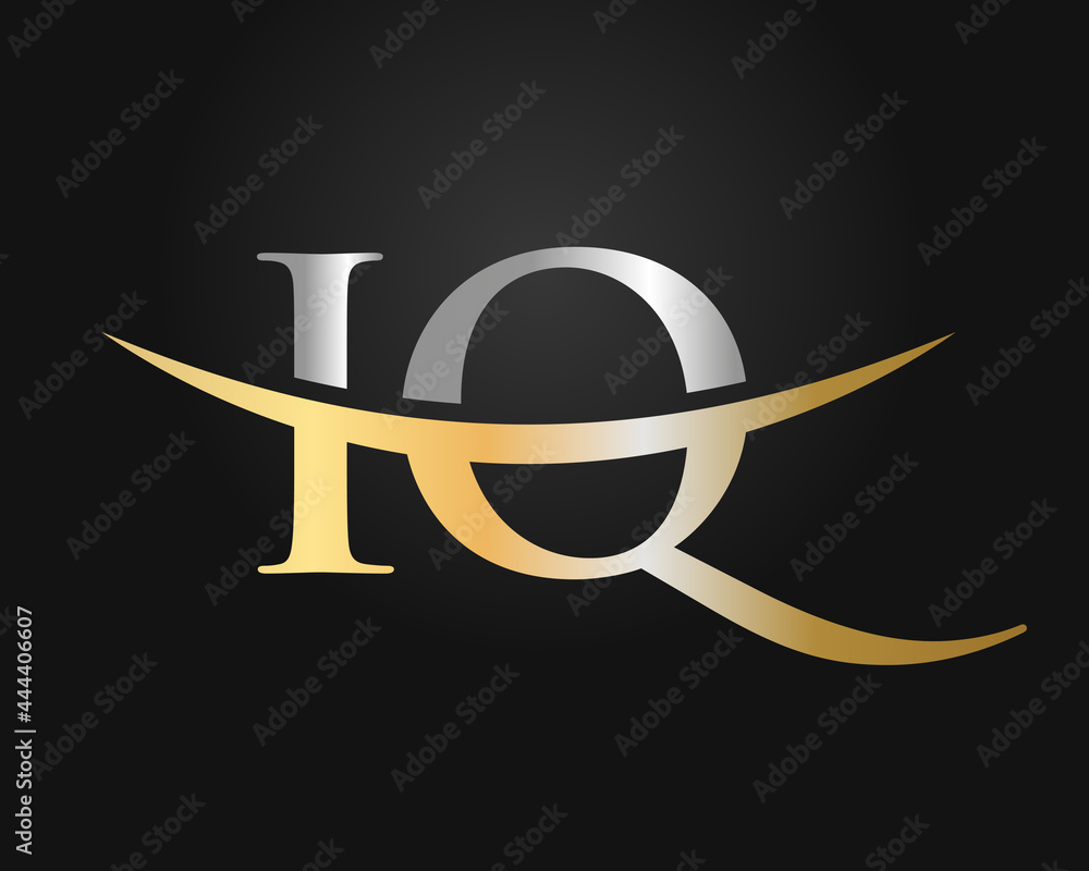 IQ logo design. Initial IQ letter logo design vector template Stock ...