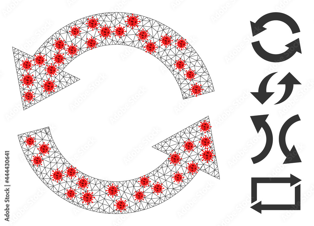 Polygonal refresh in lockdown style. Polygonal wireframe refresh image ...