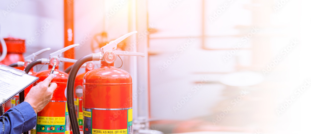 Engineer checking Industrial fire control system,Fire Alarm controller ...