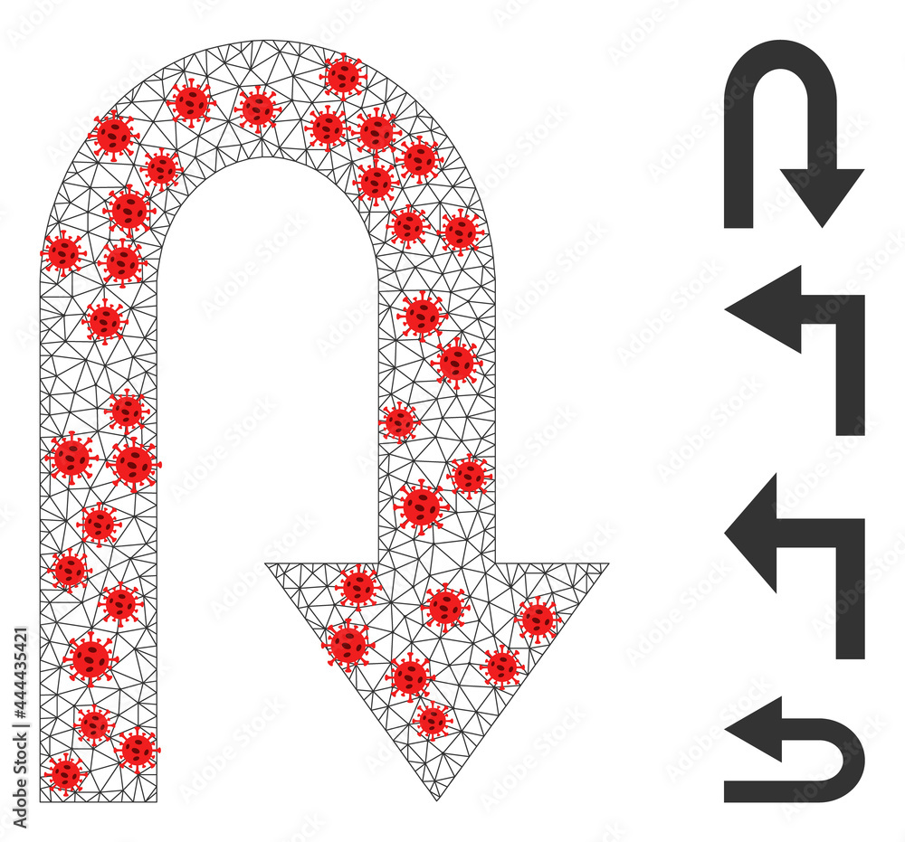 Mesh turn back in infection style. Mesh wireframe turn back image in ...