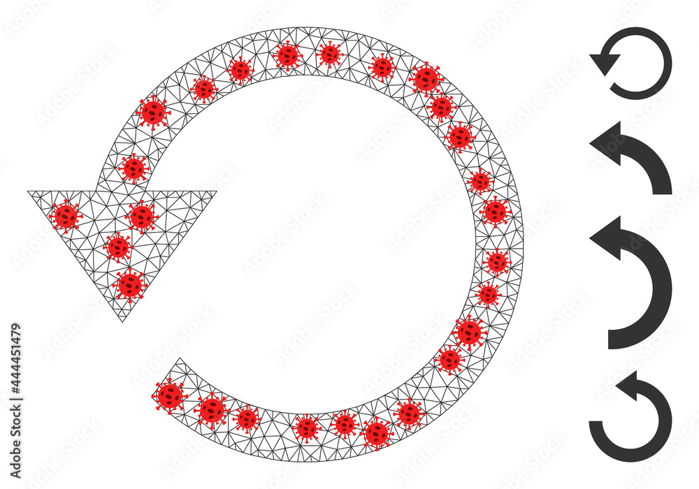 Net rotate ccw in infection style. Mesh wireframe rotate ccw image in ...