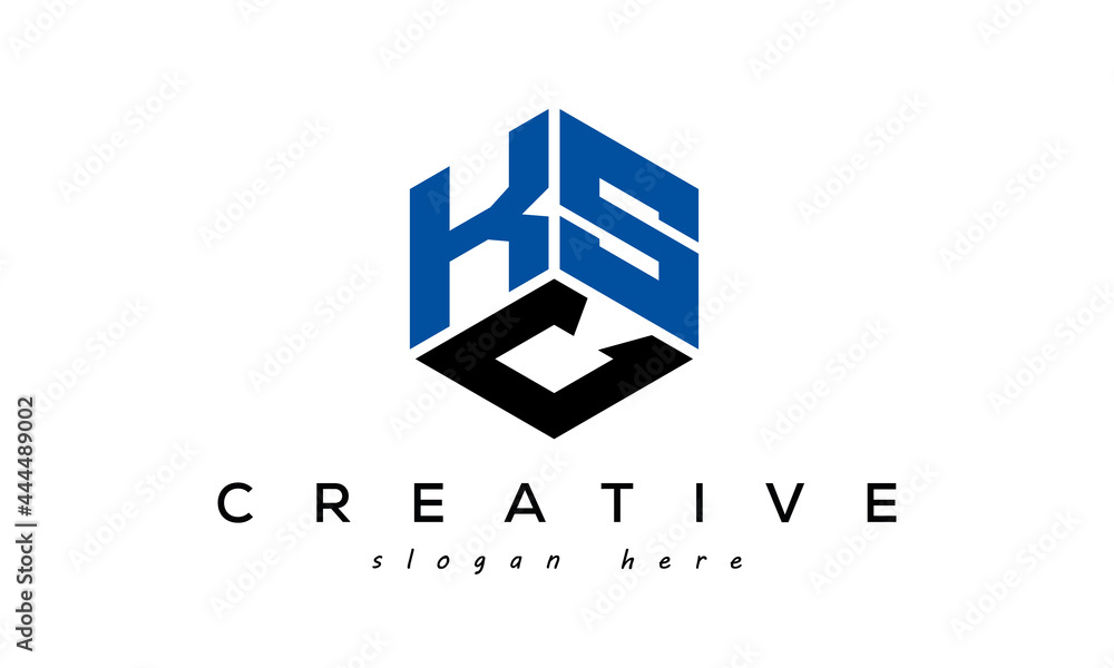 KSC triangle letter with circle logo Stock Vector | Adobe Stock