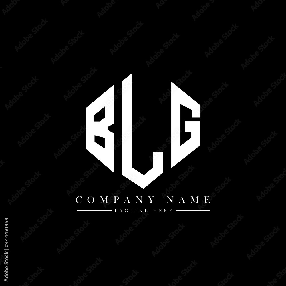 BLG letter logo design with polygon shape. BLG polygon logo monogram ...