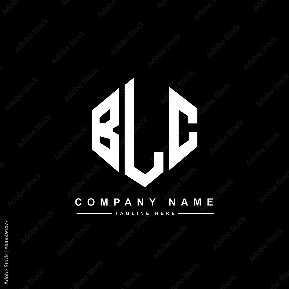 Vetor do Stock: BLC letter logo design with polygon shape. BLC polygon ...