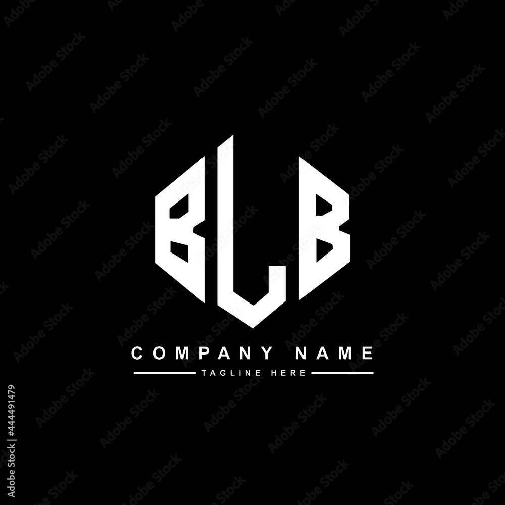 BLB letter logo design with polygon shape. BLB polygon logo monogram ...