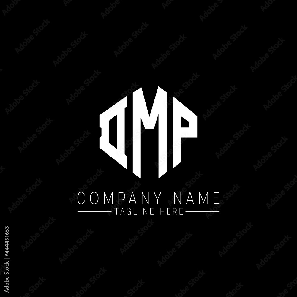 DMP letter logo design with polygon shape. DMP polygon logo monogram ...