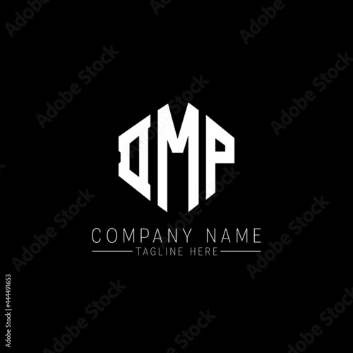 DMP letter logo design with polygon shape. DMP polygon logo monogram ...