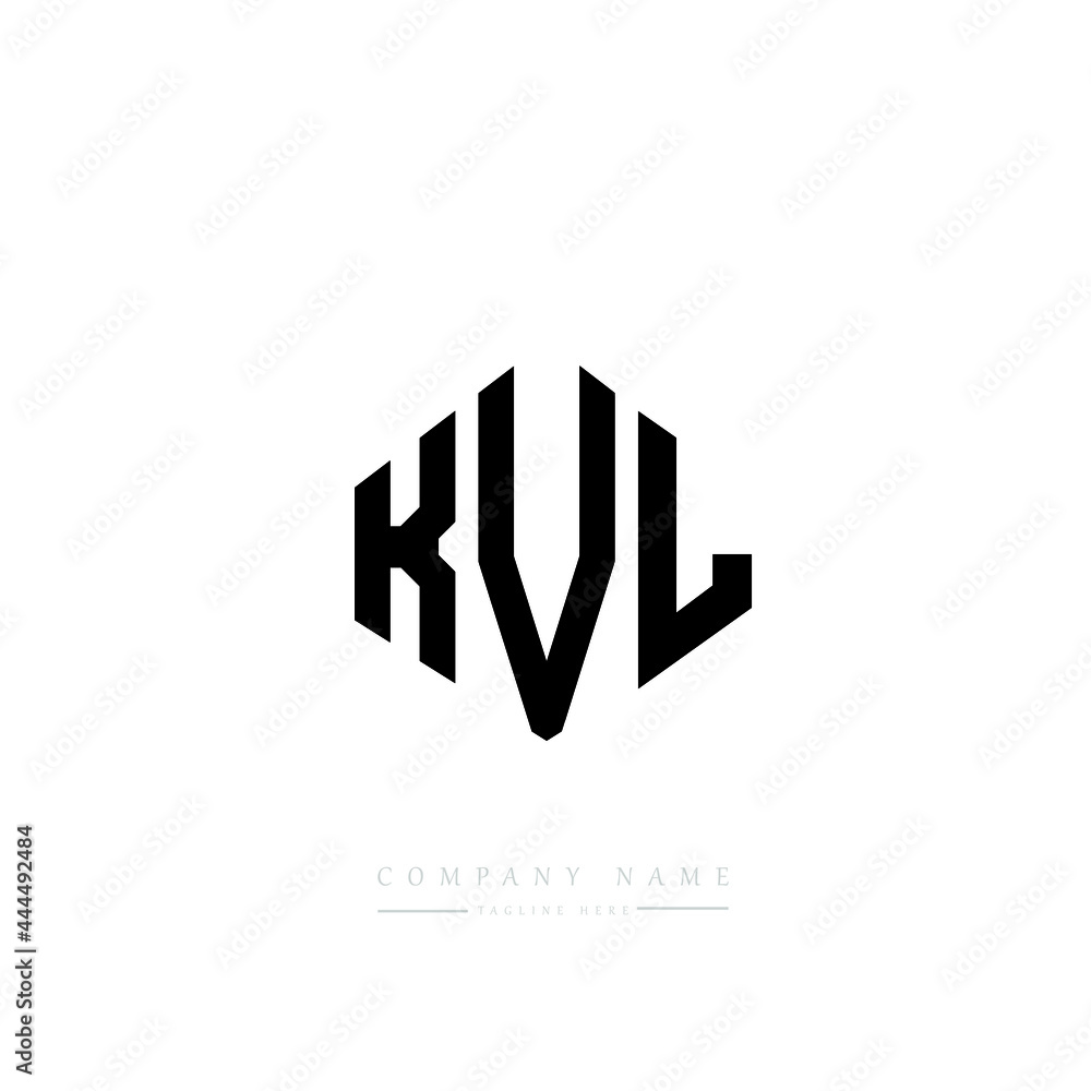 KVL letter logo design with polygon shape. KVL polygon logo monogram ...