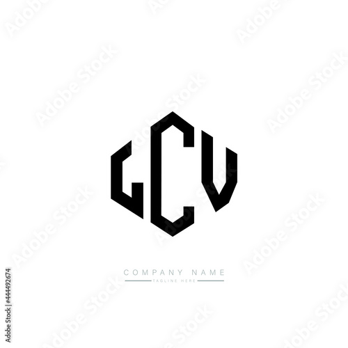 LCV letter logo design with polygon shape. LCV polygon logo monogram ...