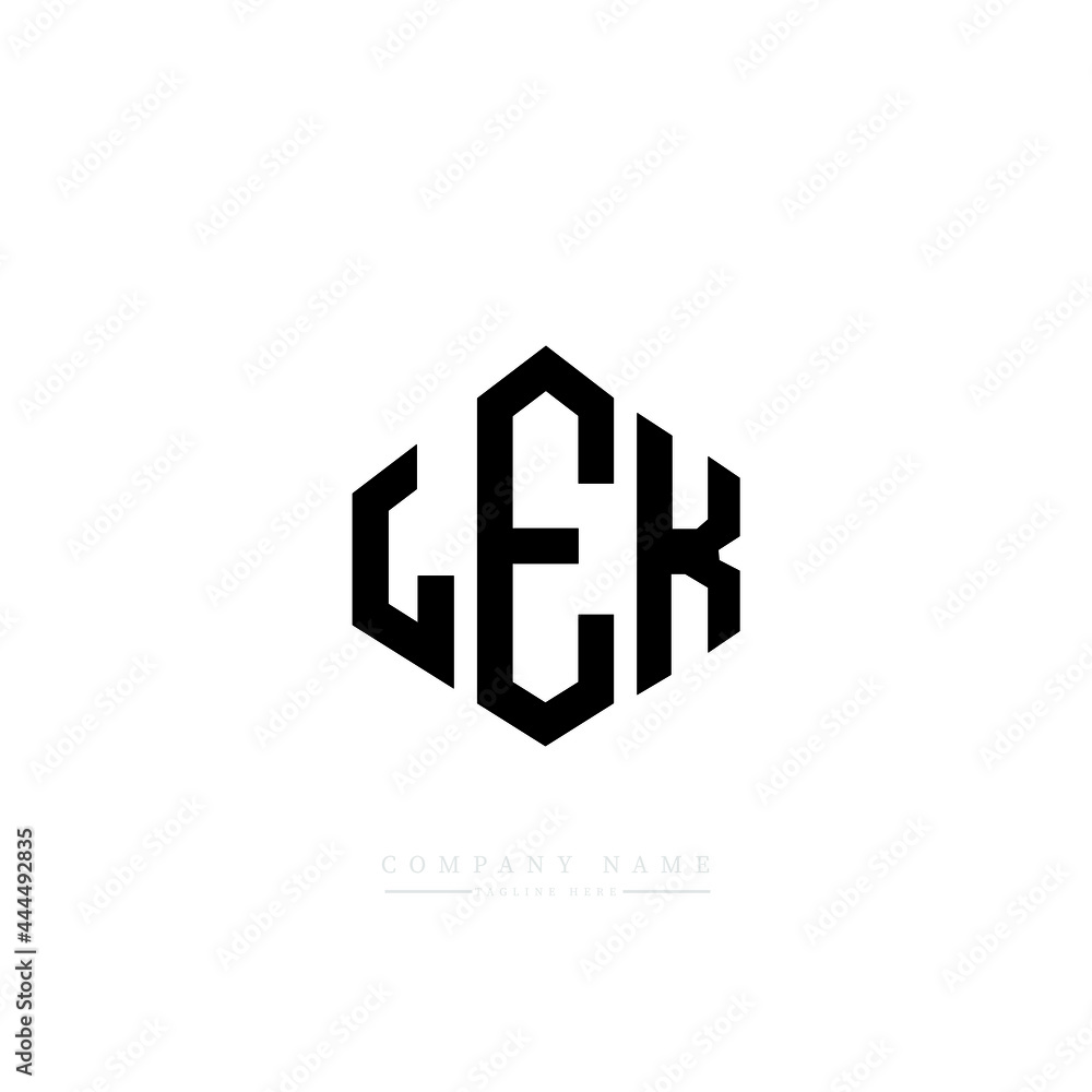 LEX letter logo design with polygon shape. LEX polygon logo monogram ...