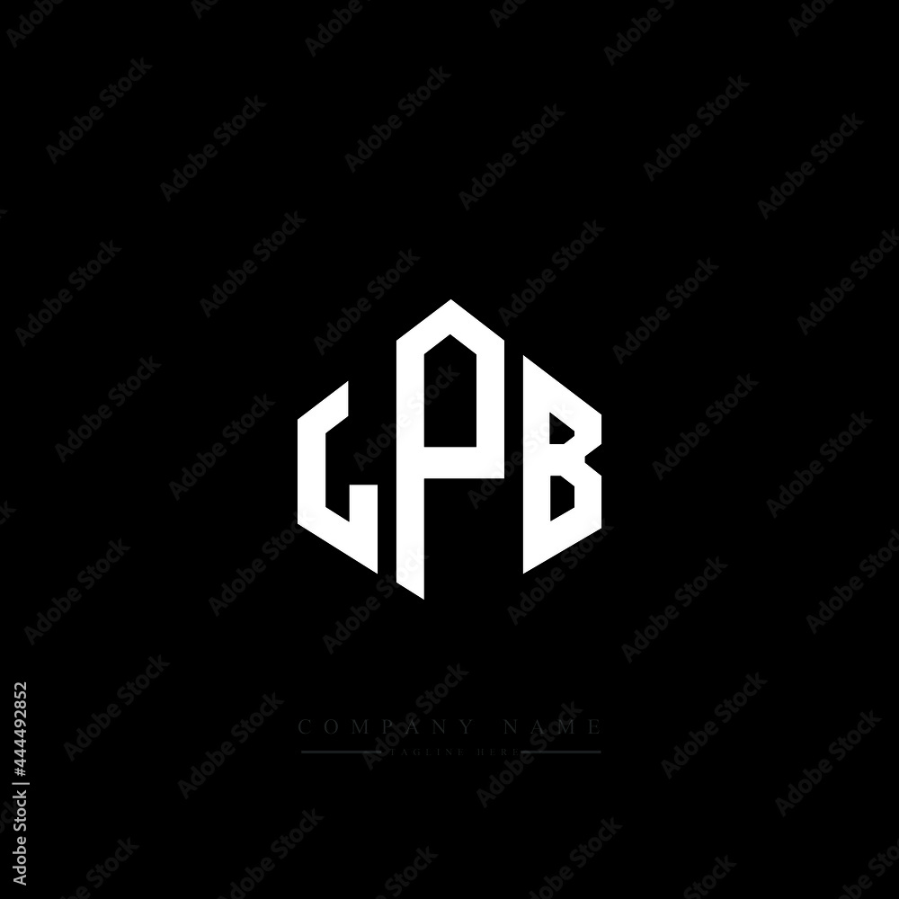 LPB letter logo design with polygon shape. LPB polygon logo monogram ...