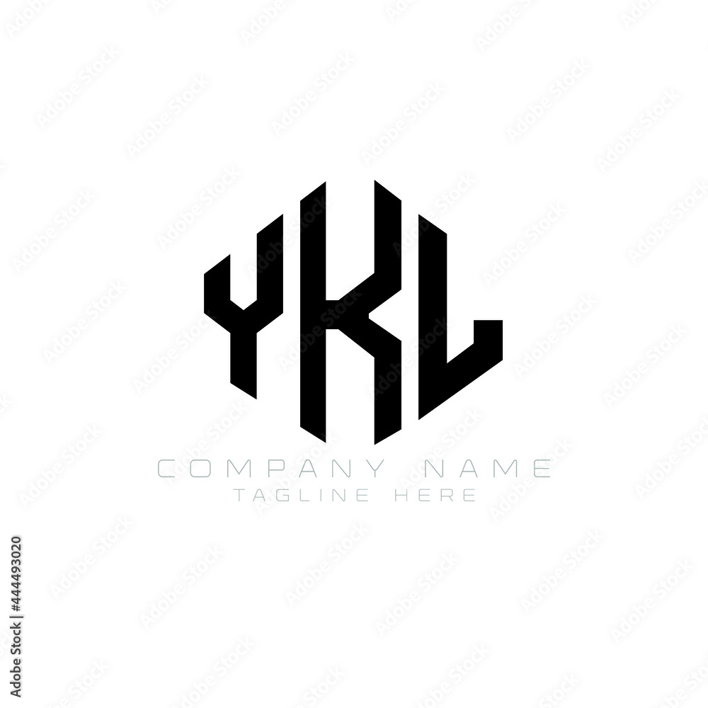 YKL letter logo design with polygon shape. YKL polygon logo monogram ...