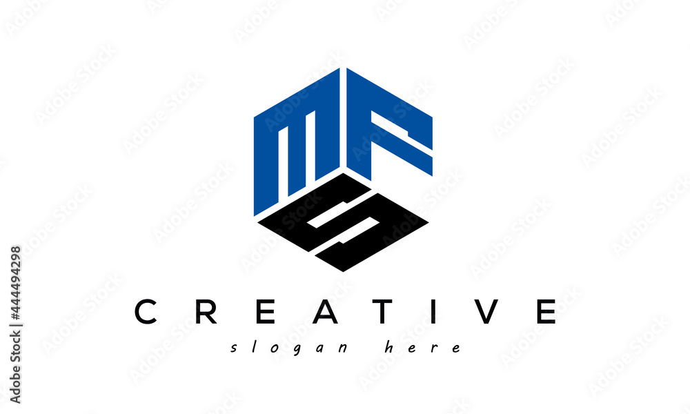 MFS triangle letter with circle logo Stock Vector | Adobe Stock