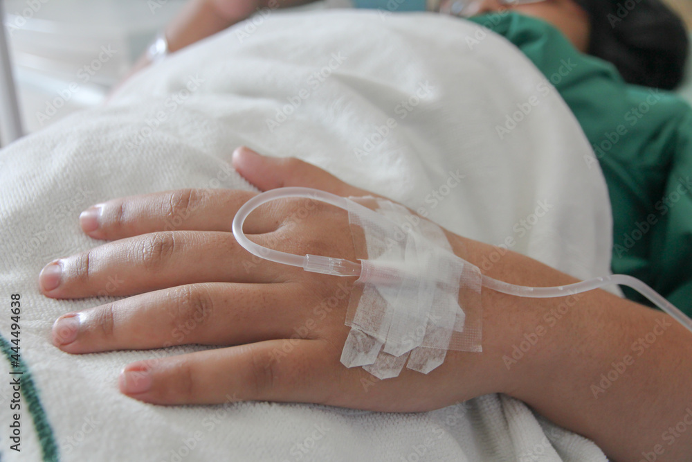 Patients in hospitals with a saline solution. Stock Photo | Adobe Stock