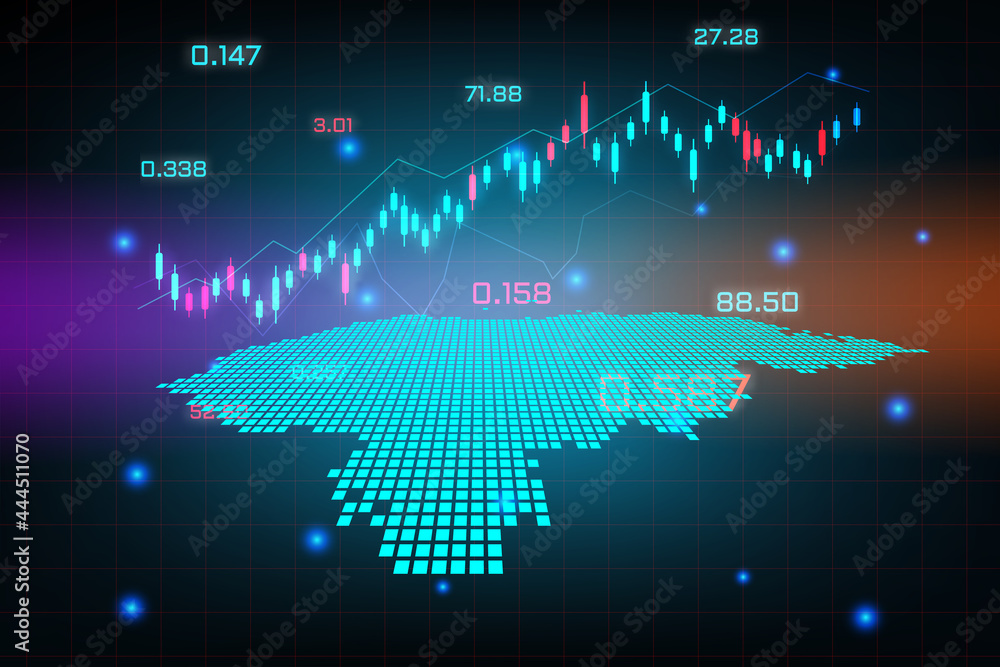 Stock market background or forex trading business graph chart for ...