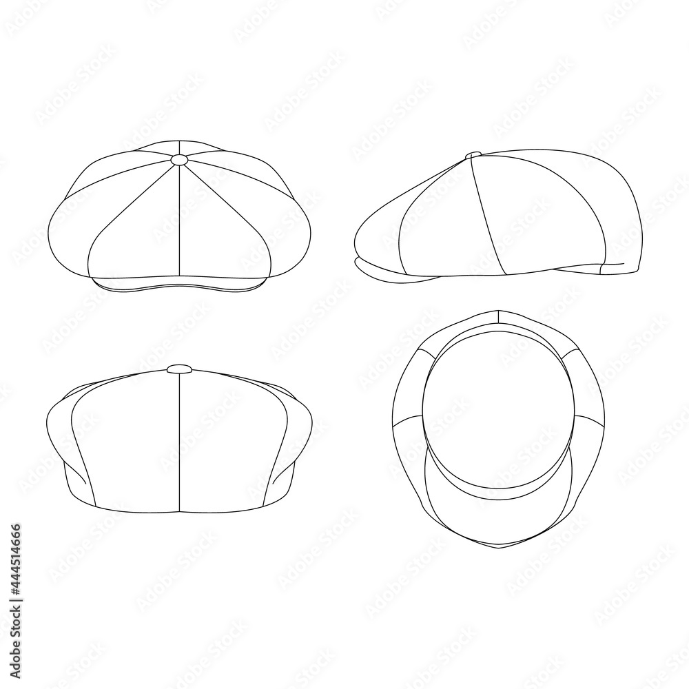 Flat Cap Outline