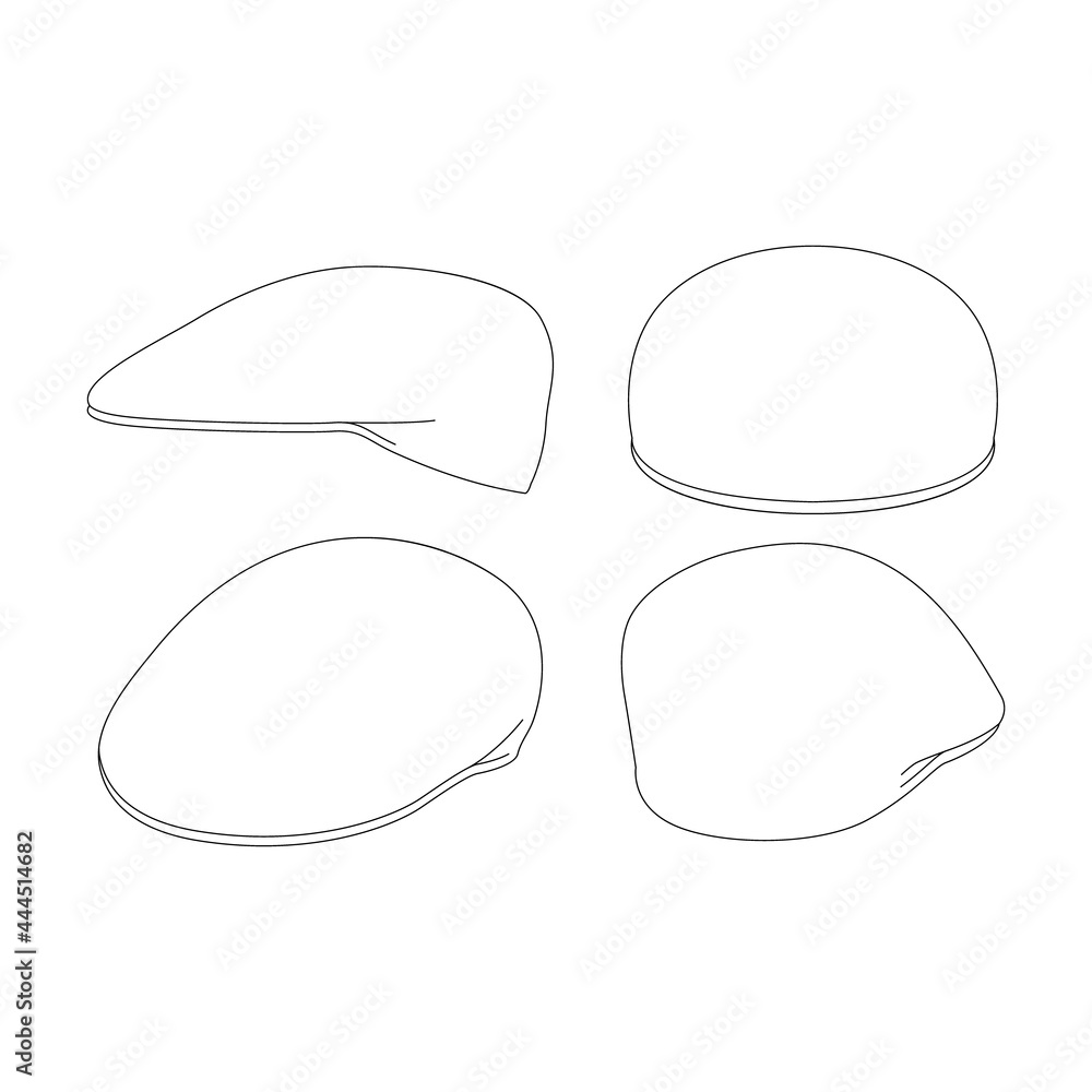 Flat Cap Outline