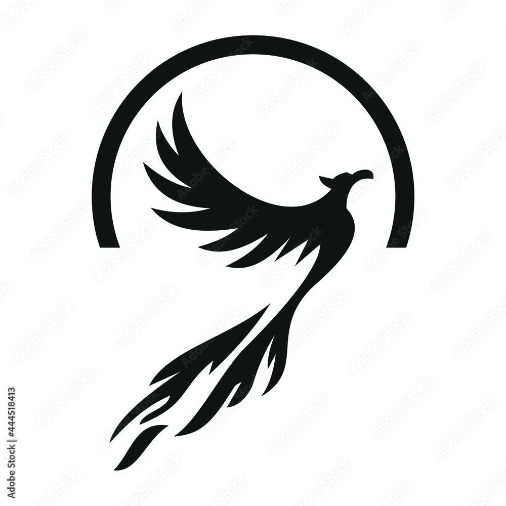 phoenix bird logo Stock Vector | Adobe Stock