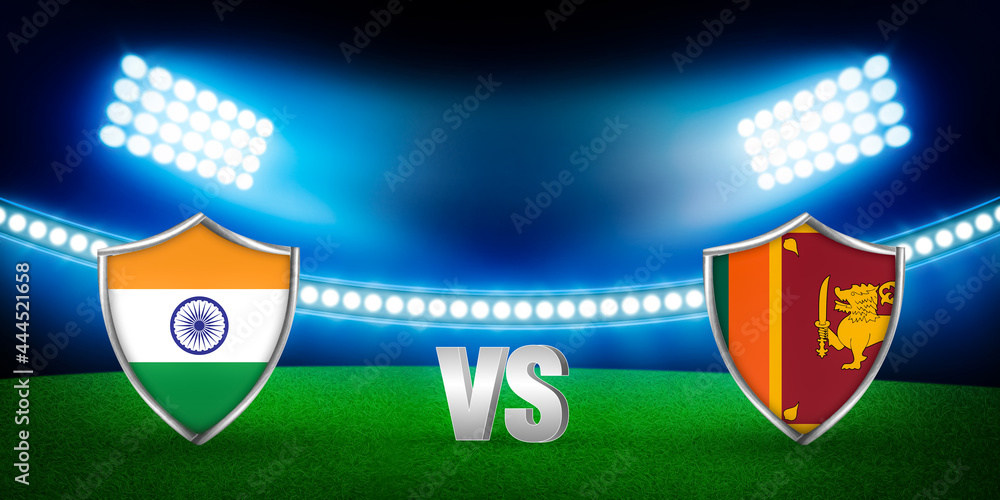 India Vs Australia Flag in 3D Rendered Stadium, Cricket Match Versus ...