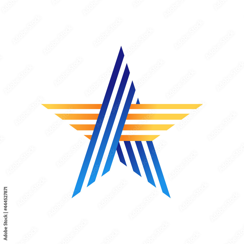 Abstract Star Logo icon Design Vector template. Simple and Elegant Star ...