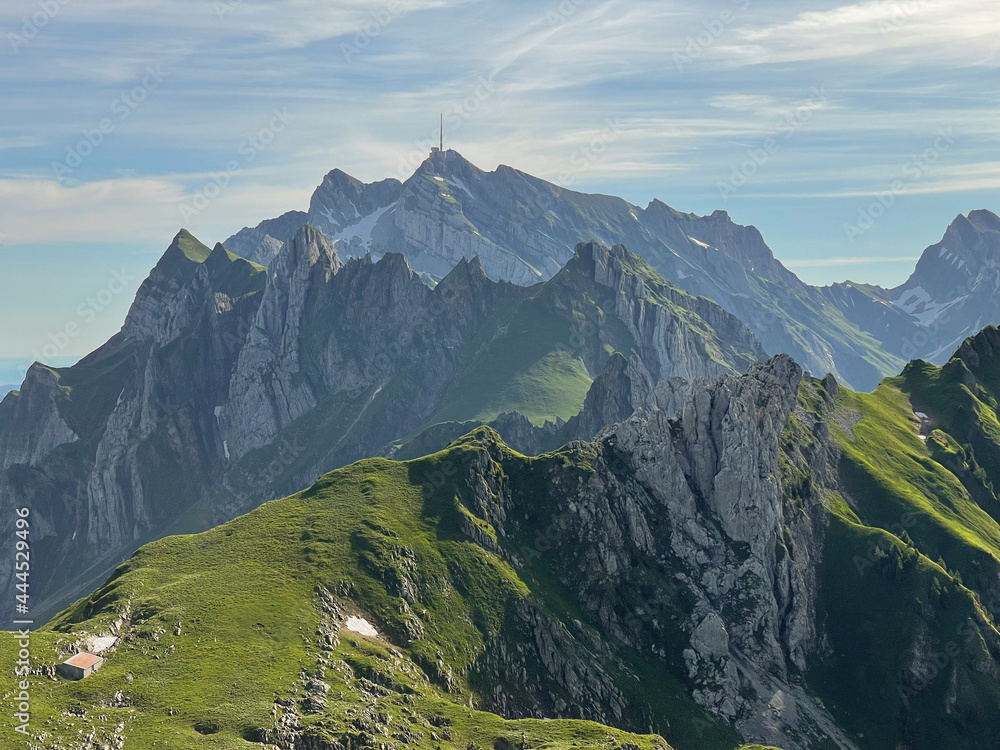 Wandern auf die Lütispitz im Alpstein Schweiz Stock Photo | Adobe Stock
